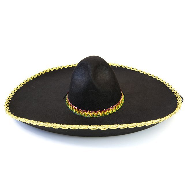 Сомбреро чорне з золотом (фетр) - купити Капелюх сомбреро в Києві й ...